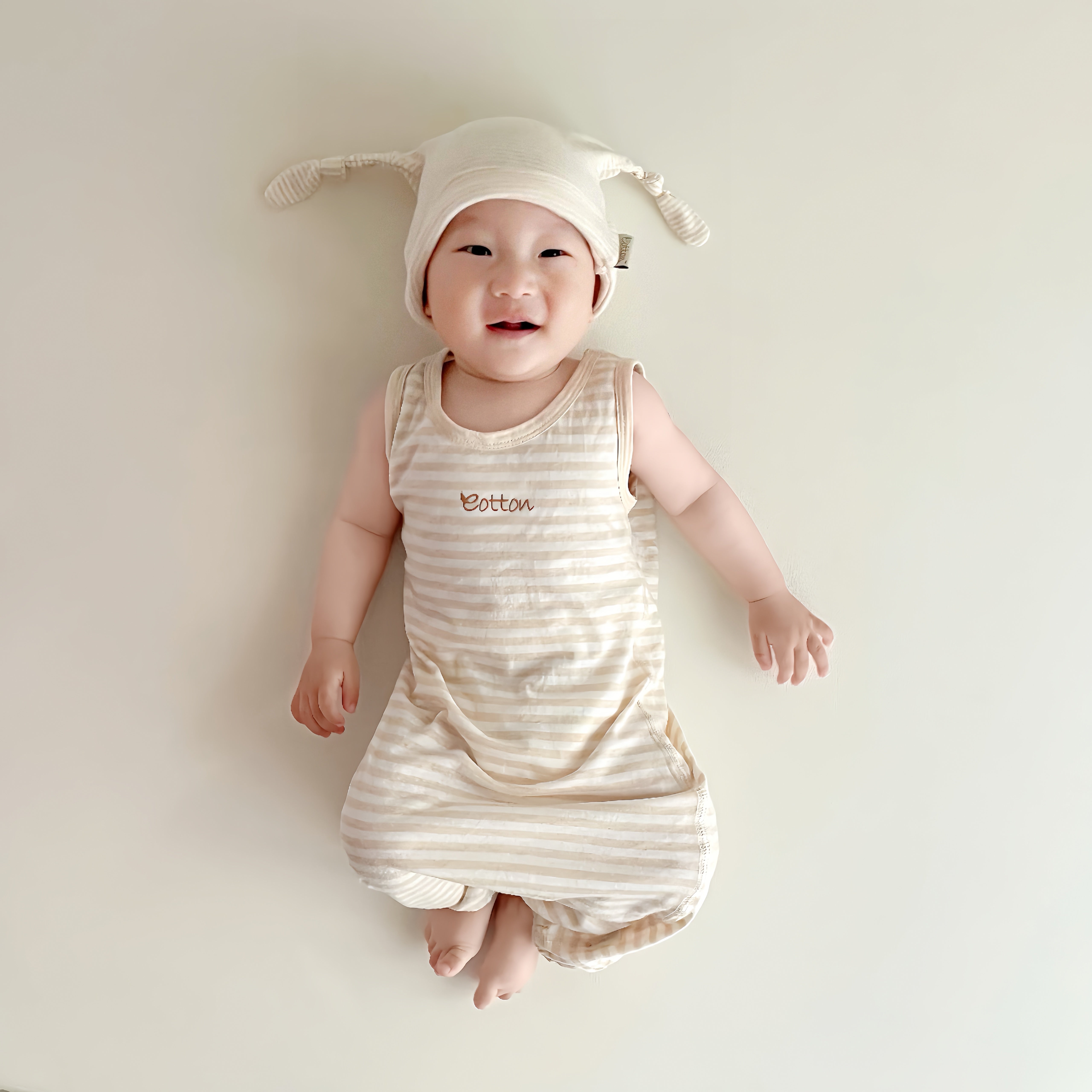 Sleeveless Organic Infant Gown | Summer Sleeper | Eotton Canada